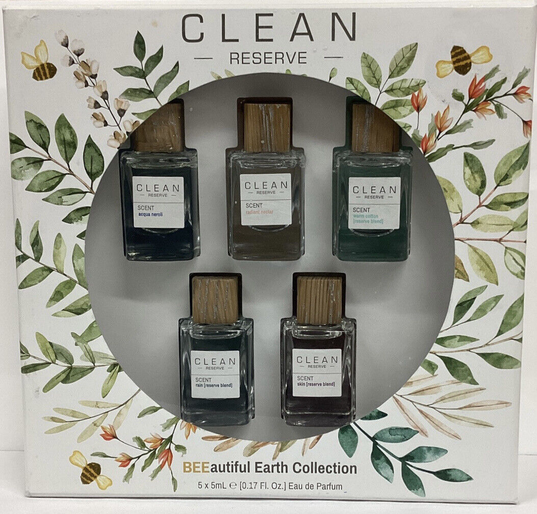 CLEAN RESERVE Beeautiful Earth Perfume Collection Set 5 X 0.17 oz/ 5 m ...